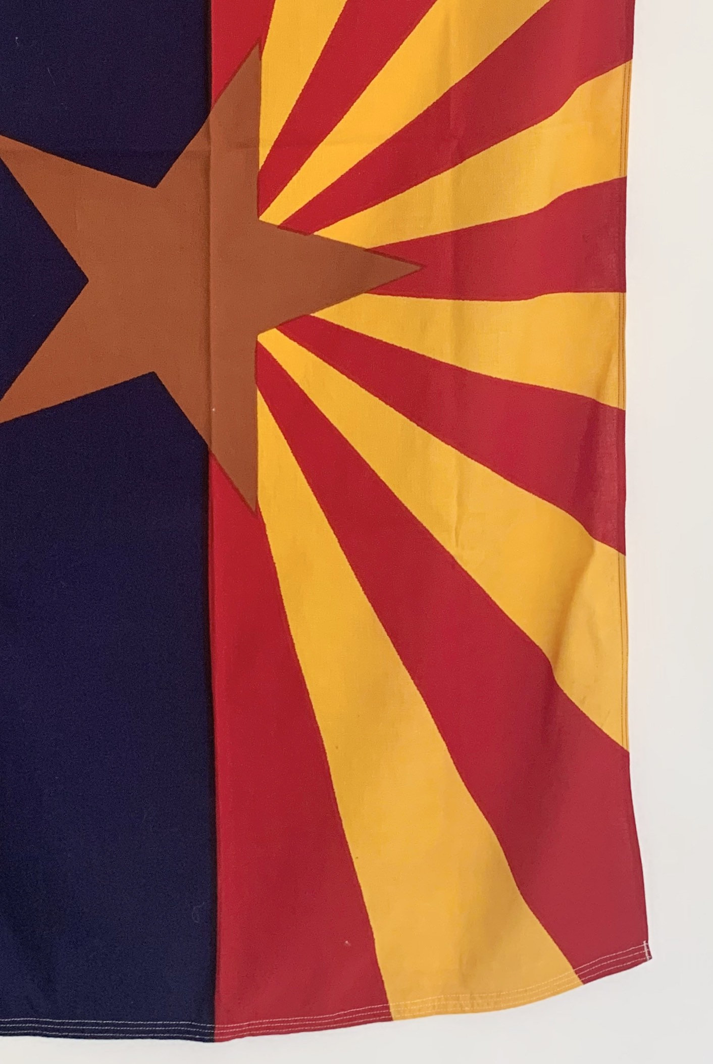 Vintage Cotton Arizona Flag Bulldog USA American Western State Bunting ...