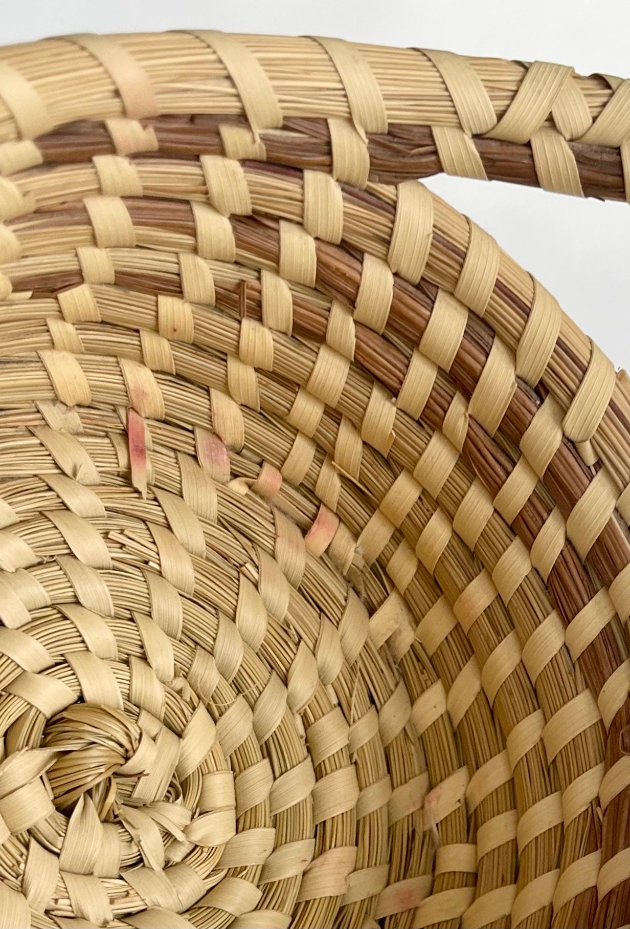 Small Charleston Sweetgrass Basket Side Handle Handmade Vintage ...