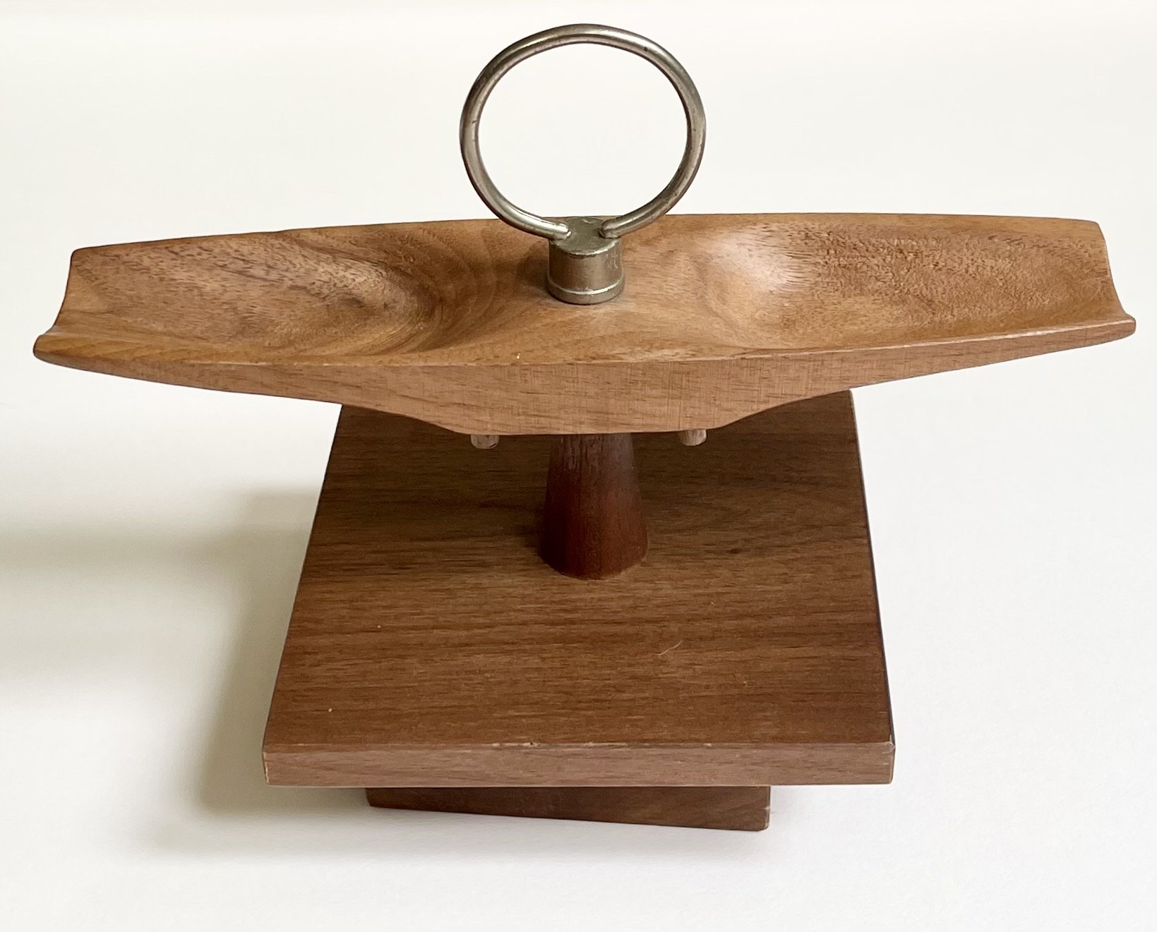 Mid Century Wood Tray Vanity Display Tray Vintage 50s 60s Solid Walnut ...