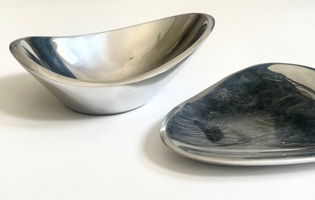 Sculptural Nambe Silver Dish Bowl Catchall New Mexico Native American ...