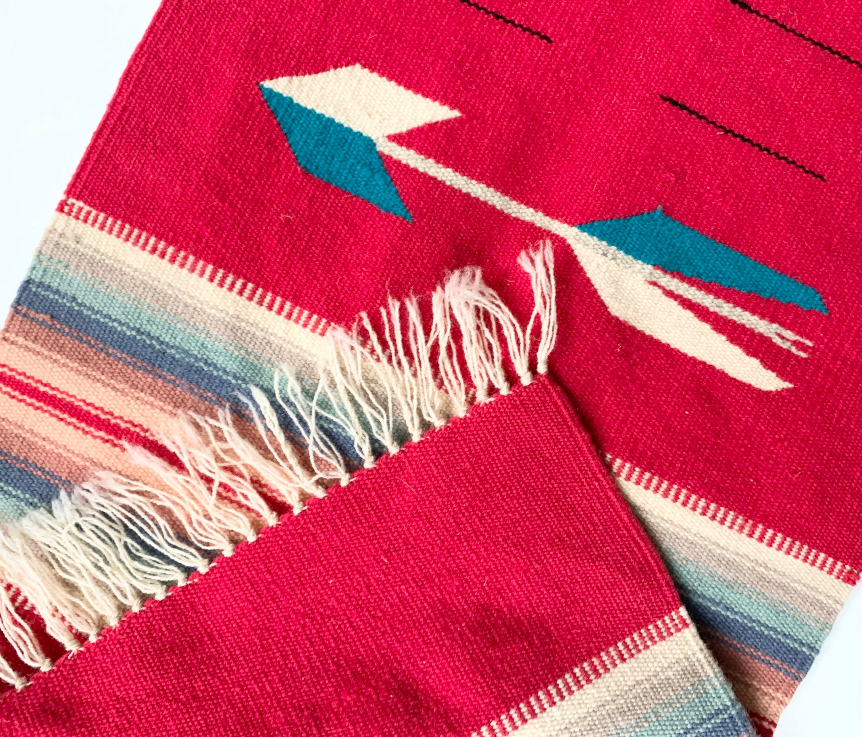 Southwest Wool Table Runner Mat Likely Southwest Native American ...