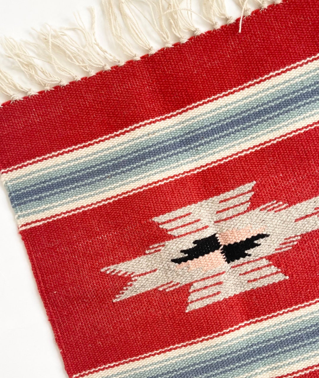Vintage Chimayo Wool Table Mat: Handwoven Southwest Textile - Etsy