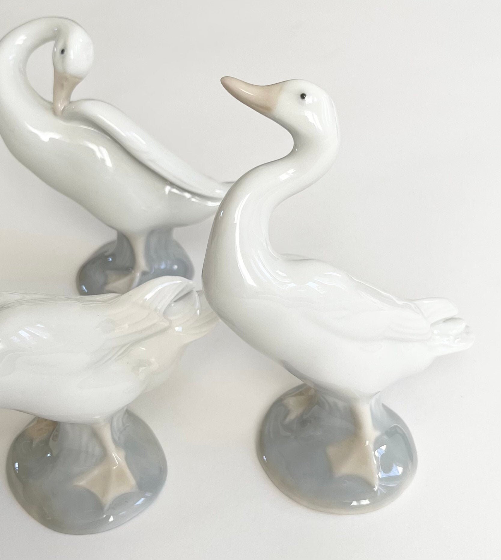 Lladro Porcelain Duck Figurine Lot of 3 Small Ducks Duckling Goose ...