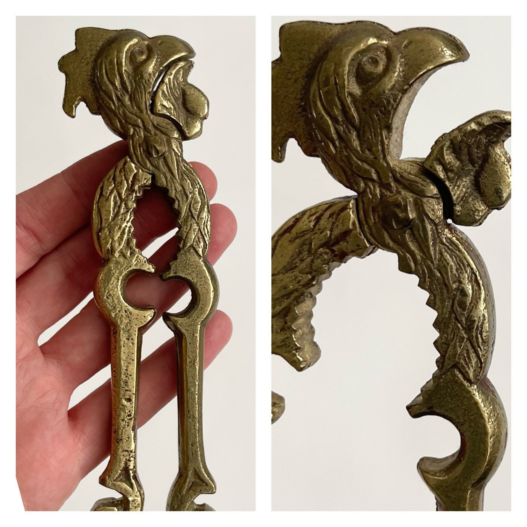 Solid Brass Chicken Nutcracker Vintage Hen Rooster Bird Nut Cracker ...