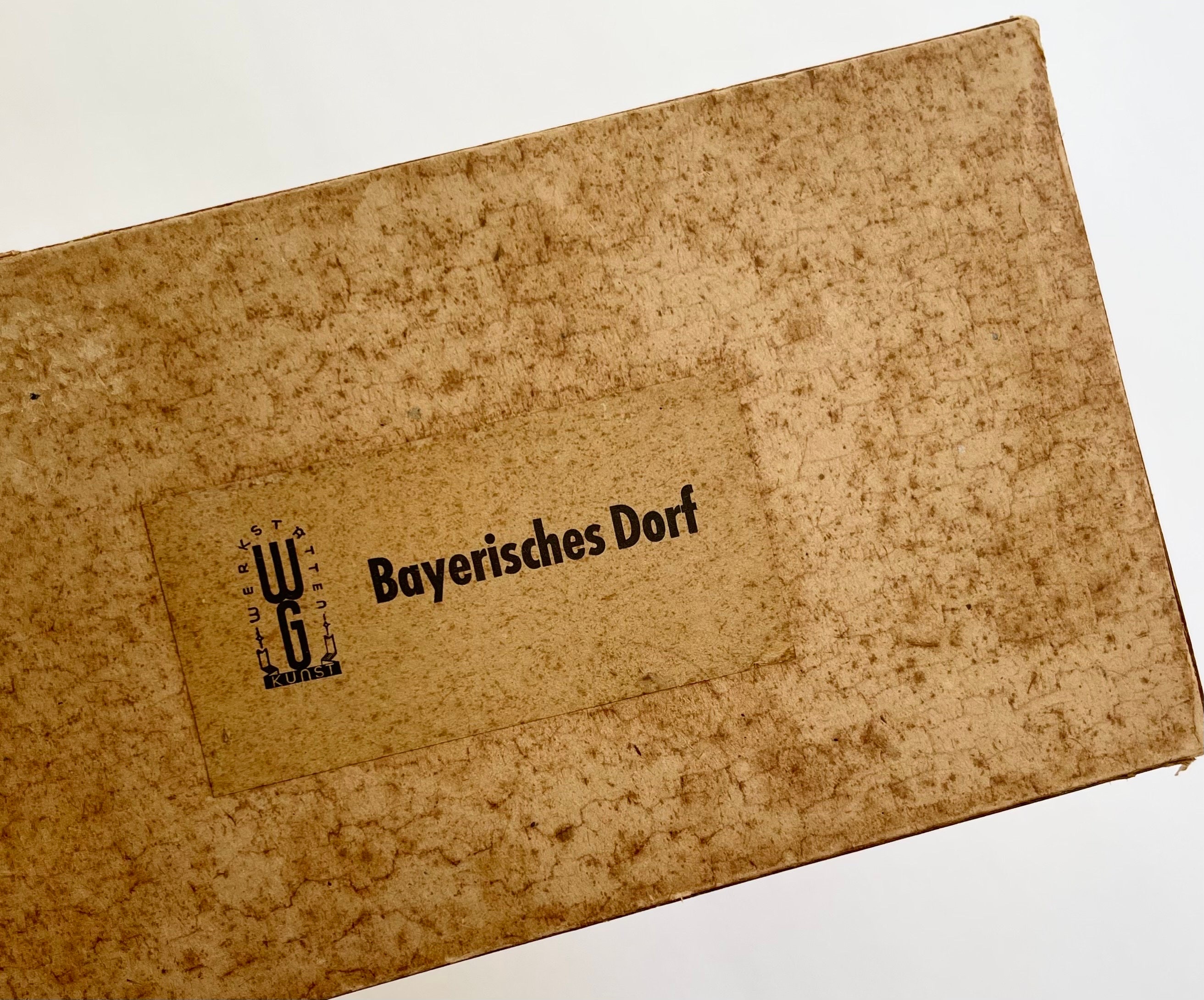 German Wooden Village Set Original Box Hand Painted Wood Christmas ...