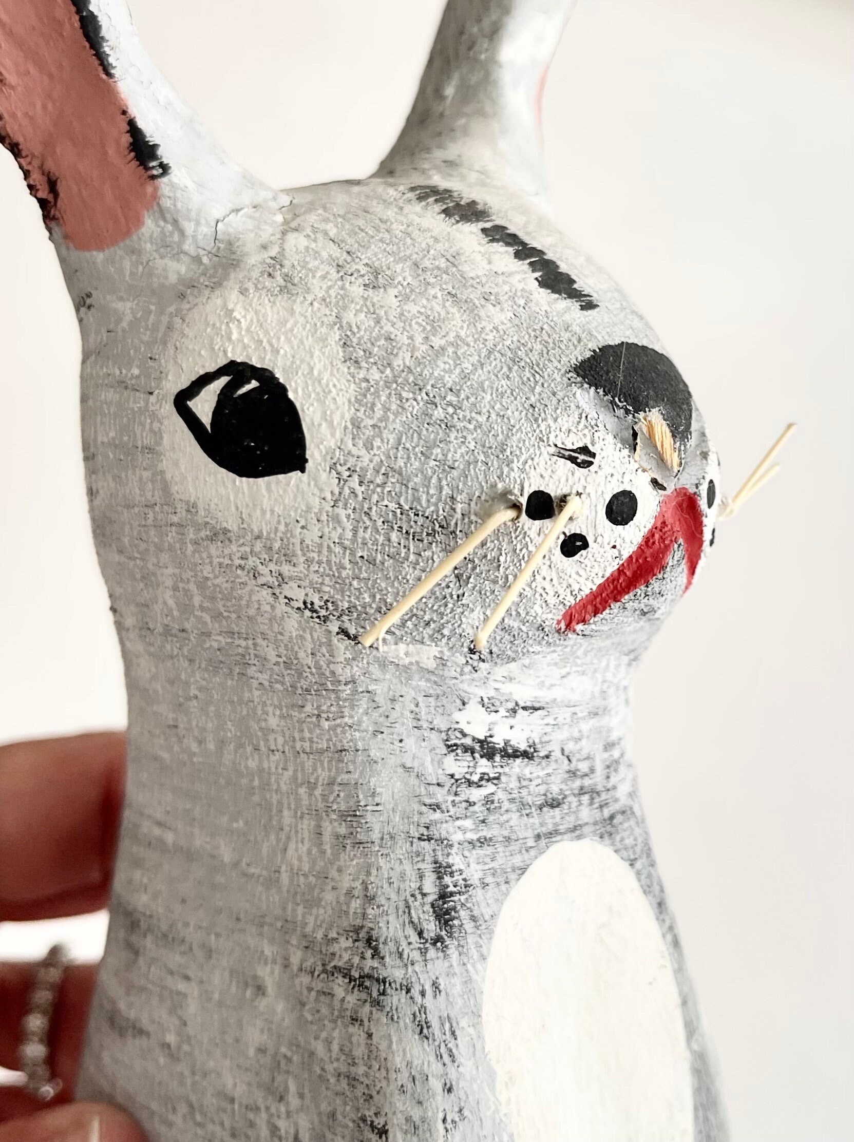 Hector Rascon Rabbit Carving Vintage New Mexico Folk Art Rabbit Bunny ...