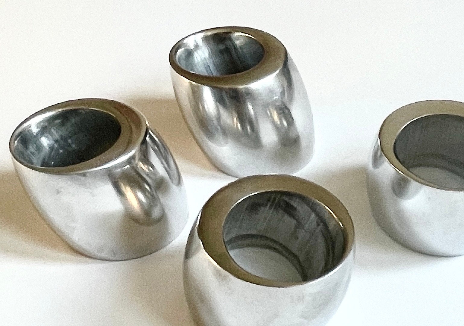 Sculptural Nambe Napking Rings 1995 Vintage New Mexico Native American ...