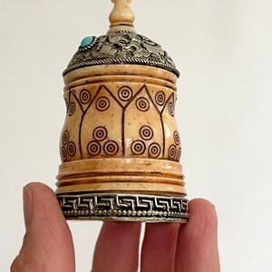 Vintage Silver Snuff Bottle Snuff Box Turquoise Red Coral - Etsy