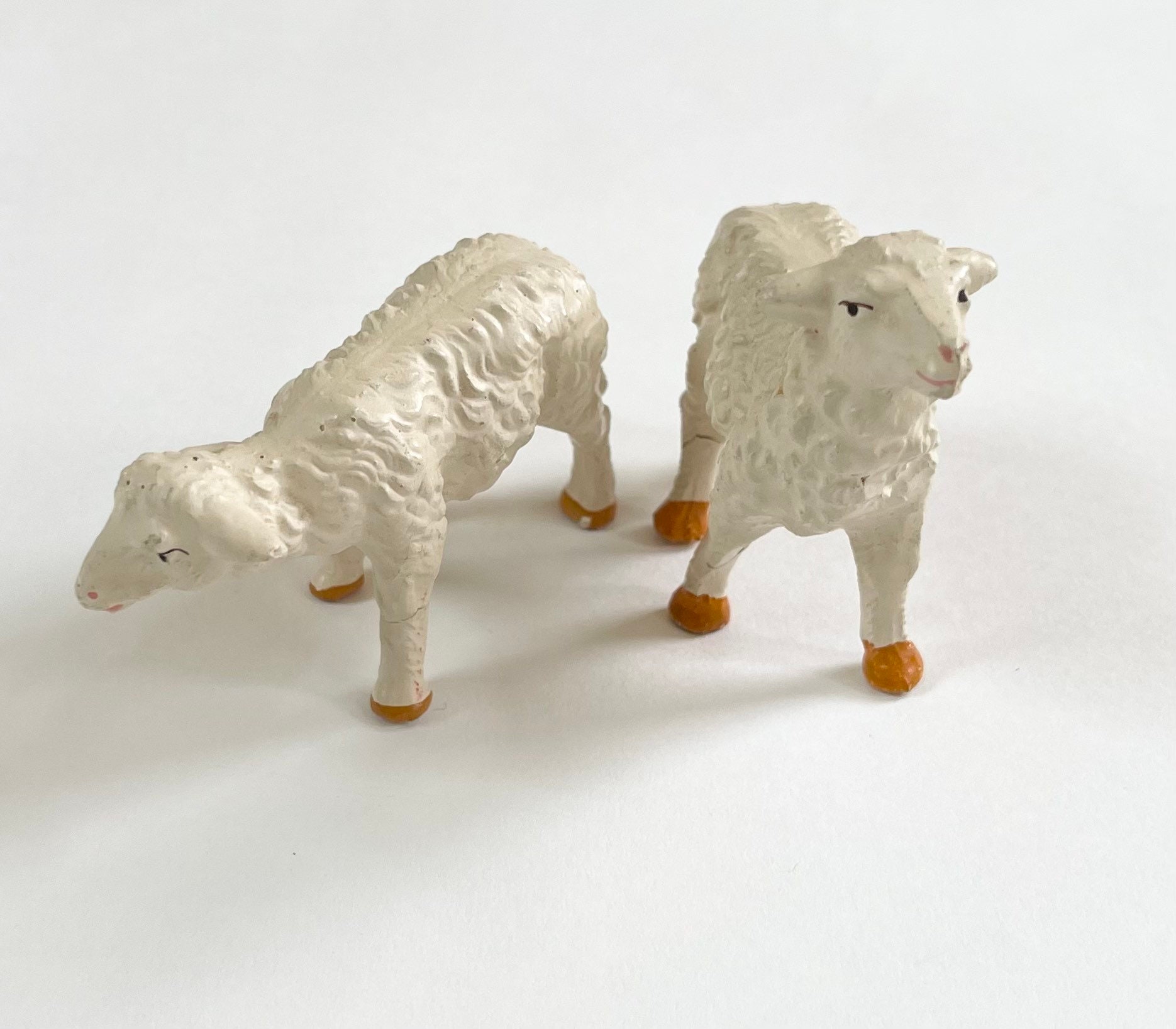 Miniature Nativity Sheep Lamb Figurines Set of 2 Made in Italy ...