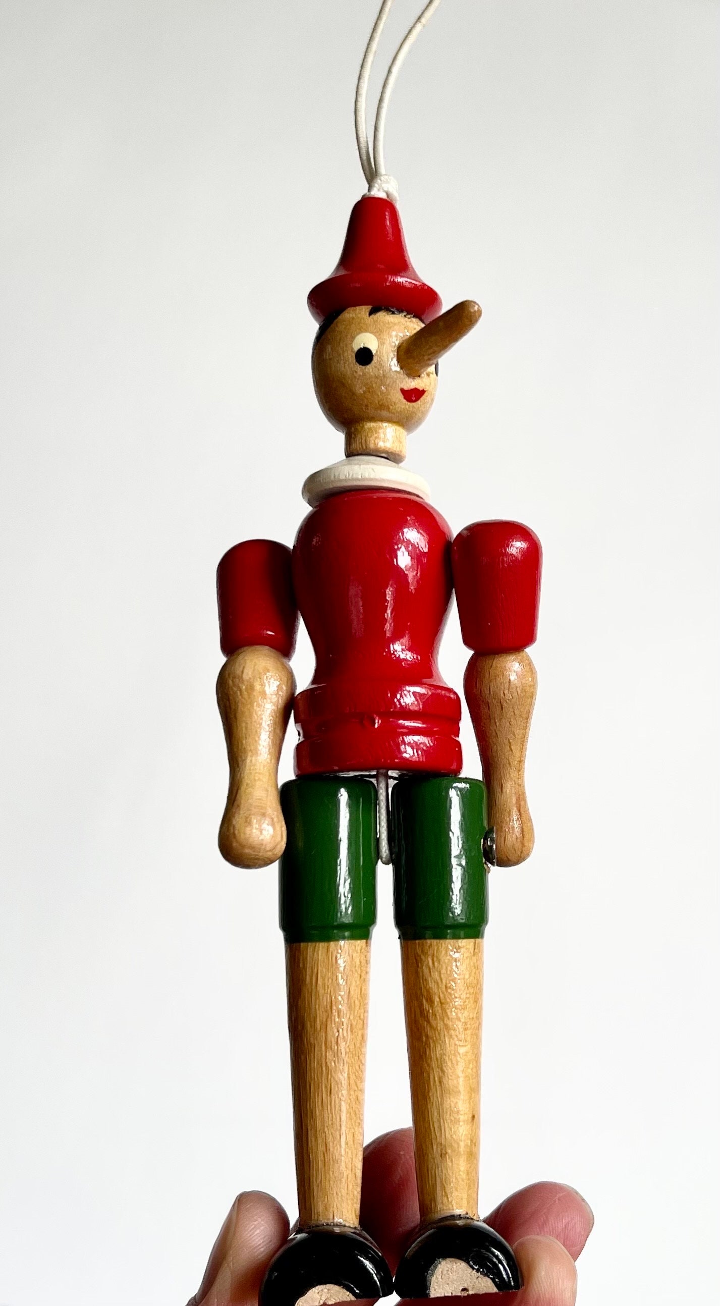 Feri Italy Pinocchio Ornament Vintage Wooden Solid Wood Jointed ...
