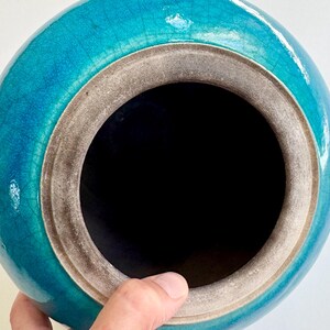 Hawaiian Robbrecht Troost Pottery Pot Glazed Turquoise Blue Raku ...