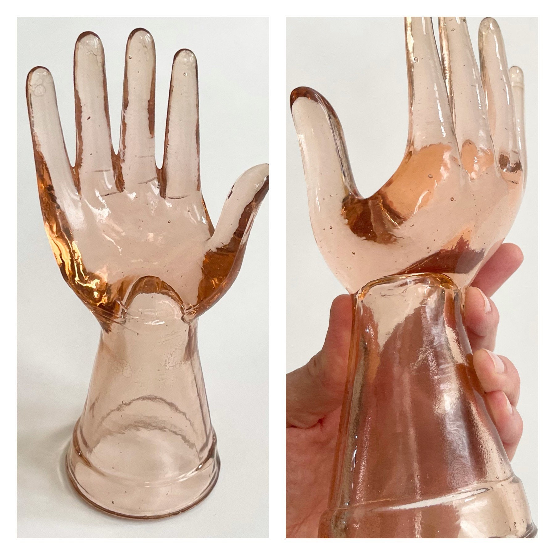 Pink Depression Glass Hand Form Mannequin Vintage Department Store ...