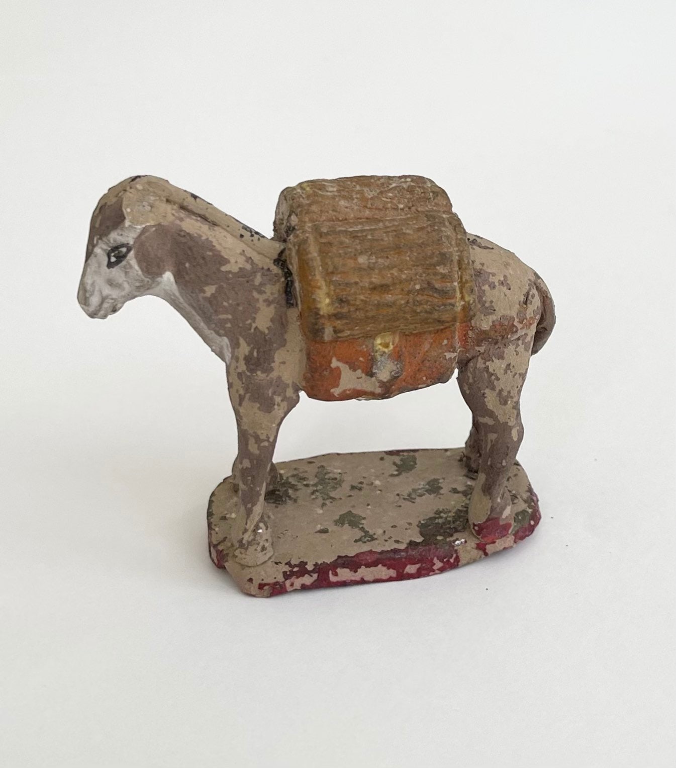 Rustic Mexican Clay Animal Donkey Horse Pack Mule Figurine Made in ...