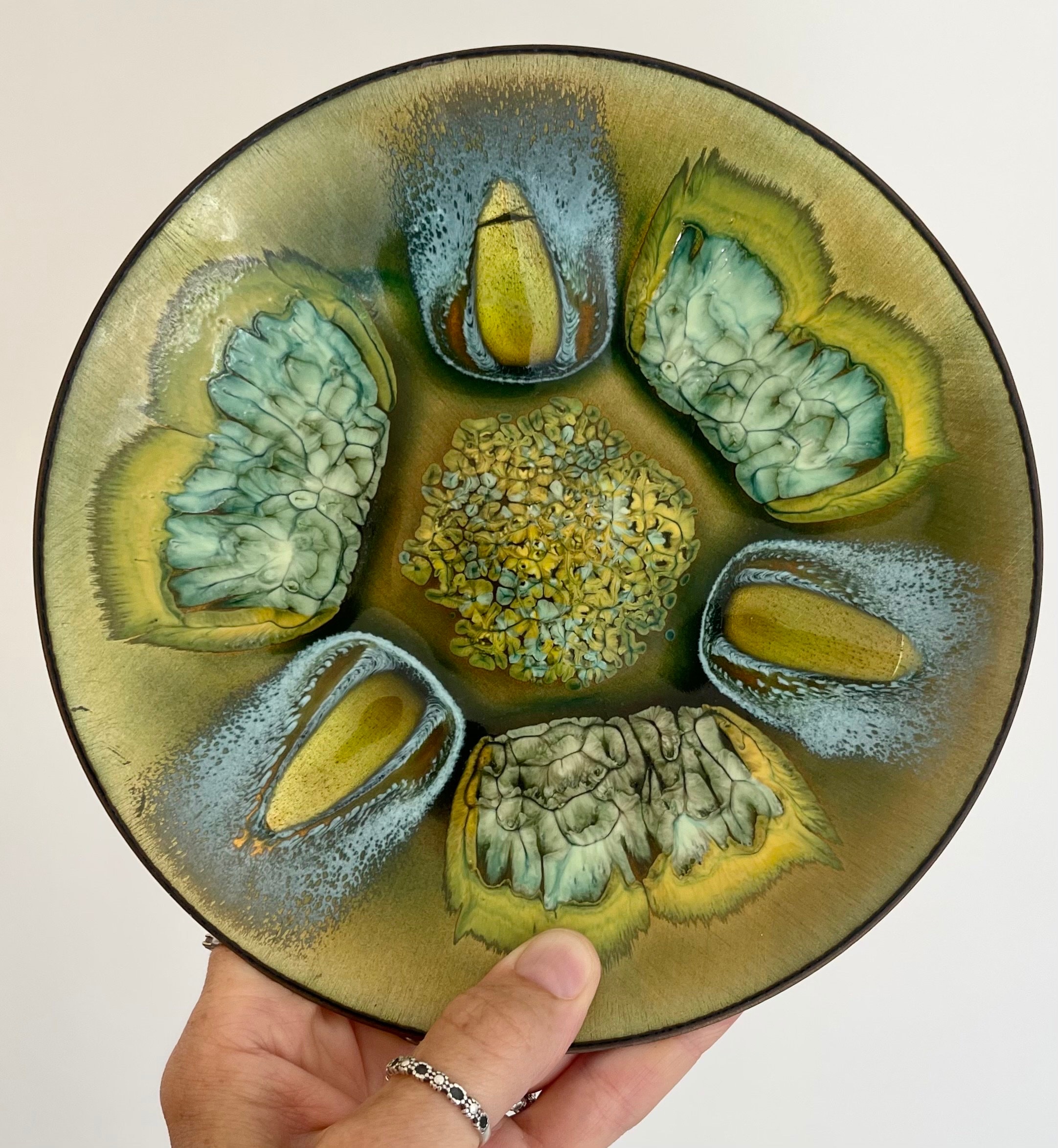 Edwards Star Enamel Dish Ashtray Tray Mid Century MCM Artist Signed ...