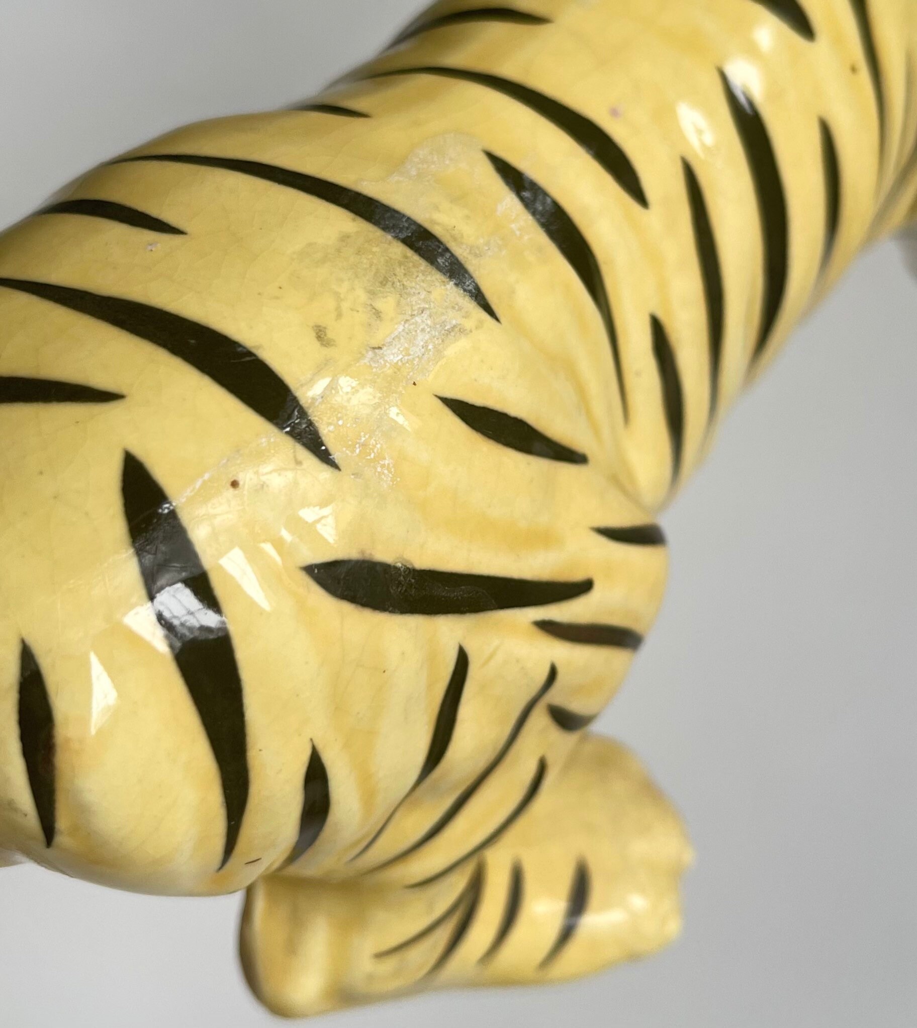 Mid Century Tiger Panther Figurine Large 11 Length Vintage MCM Ceramic ...