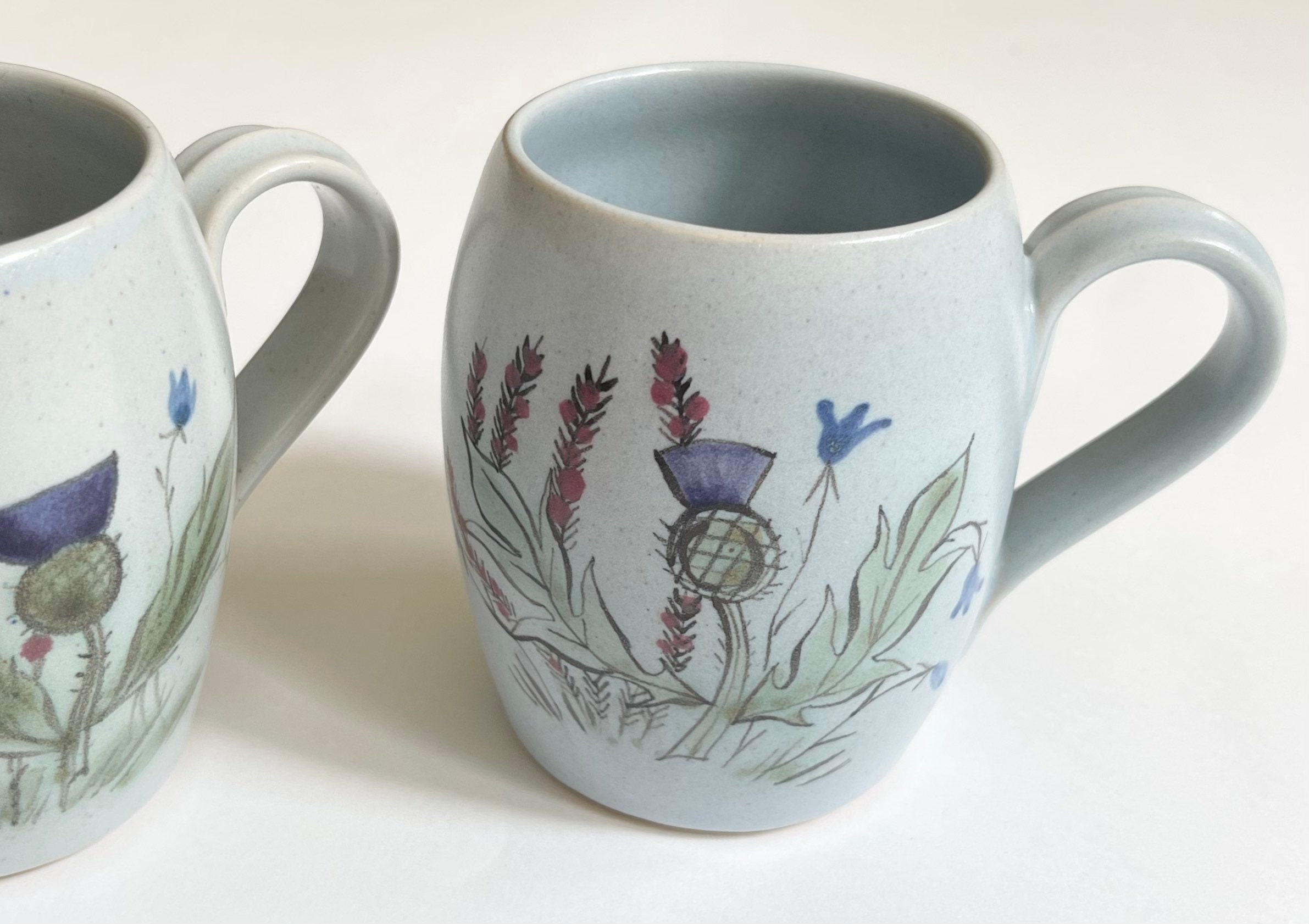 Buchan Thistleware Stoneware Mug Set of Two Mugs Made in Portobello ...