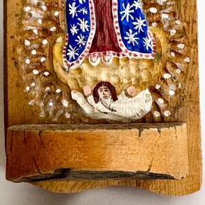 Guadalupe Folk Art Carving Retablo Wall Hanging Religious Santo Hand ...
