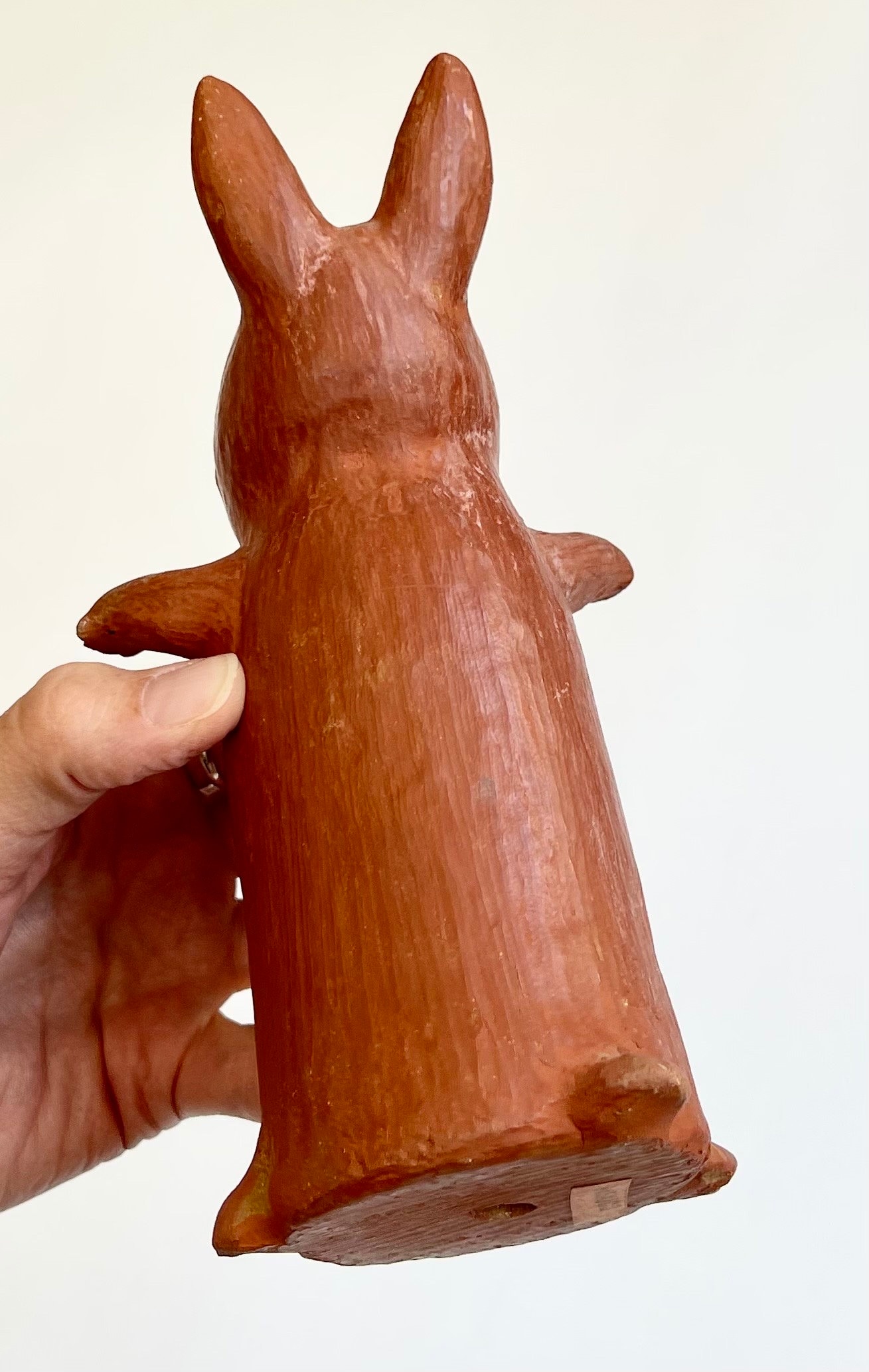 Mexican Redware Pottery Rabbit Bunny Figurine Red Clay Mexico Folk Art ...