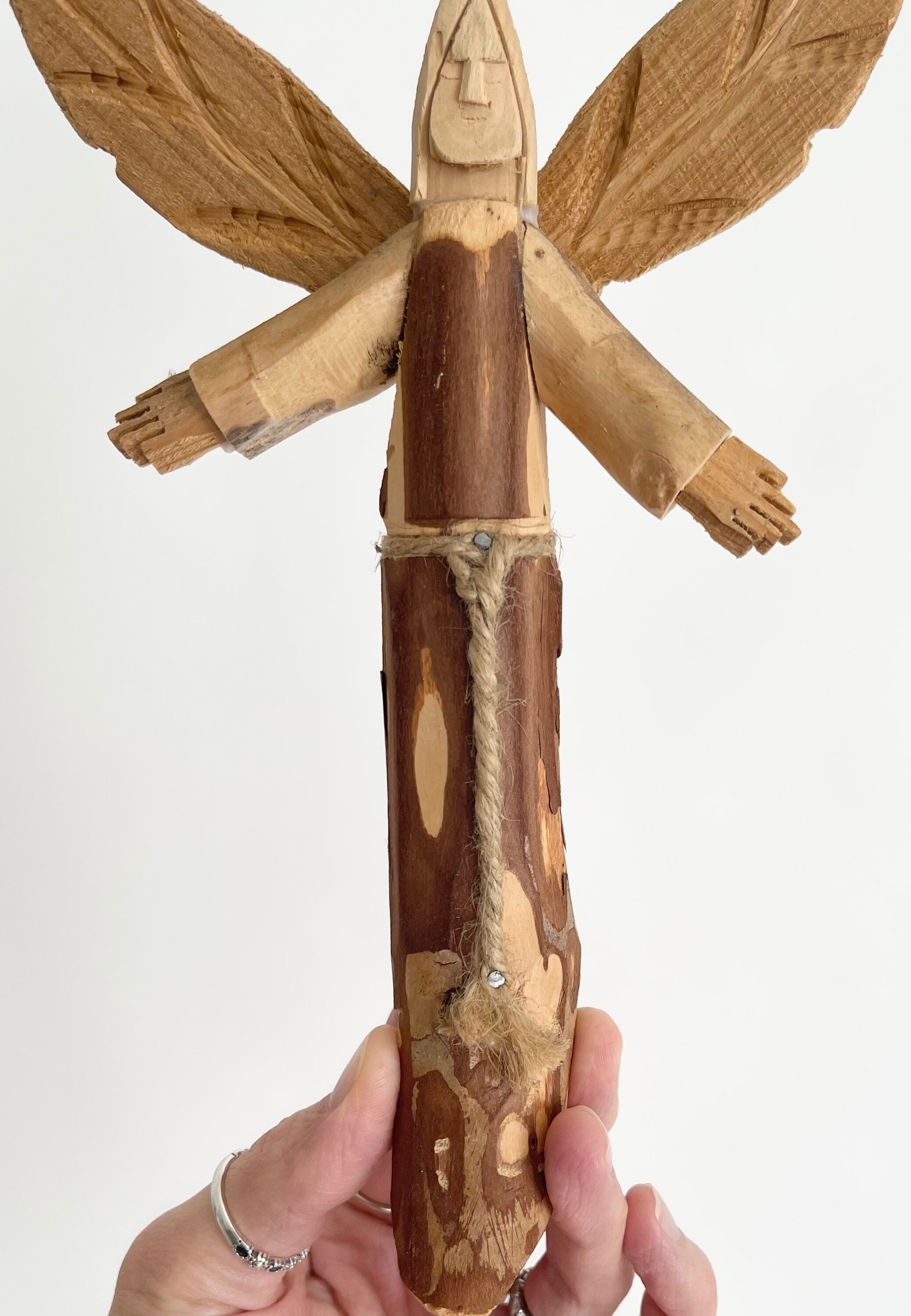 Southwest Angel Wood Carving Wall Hanging Wall Decor Vintage Signed New ...