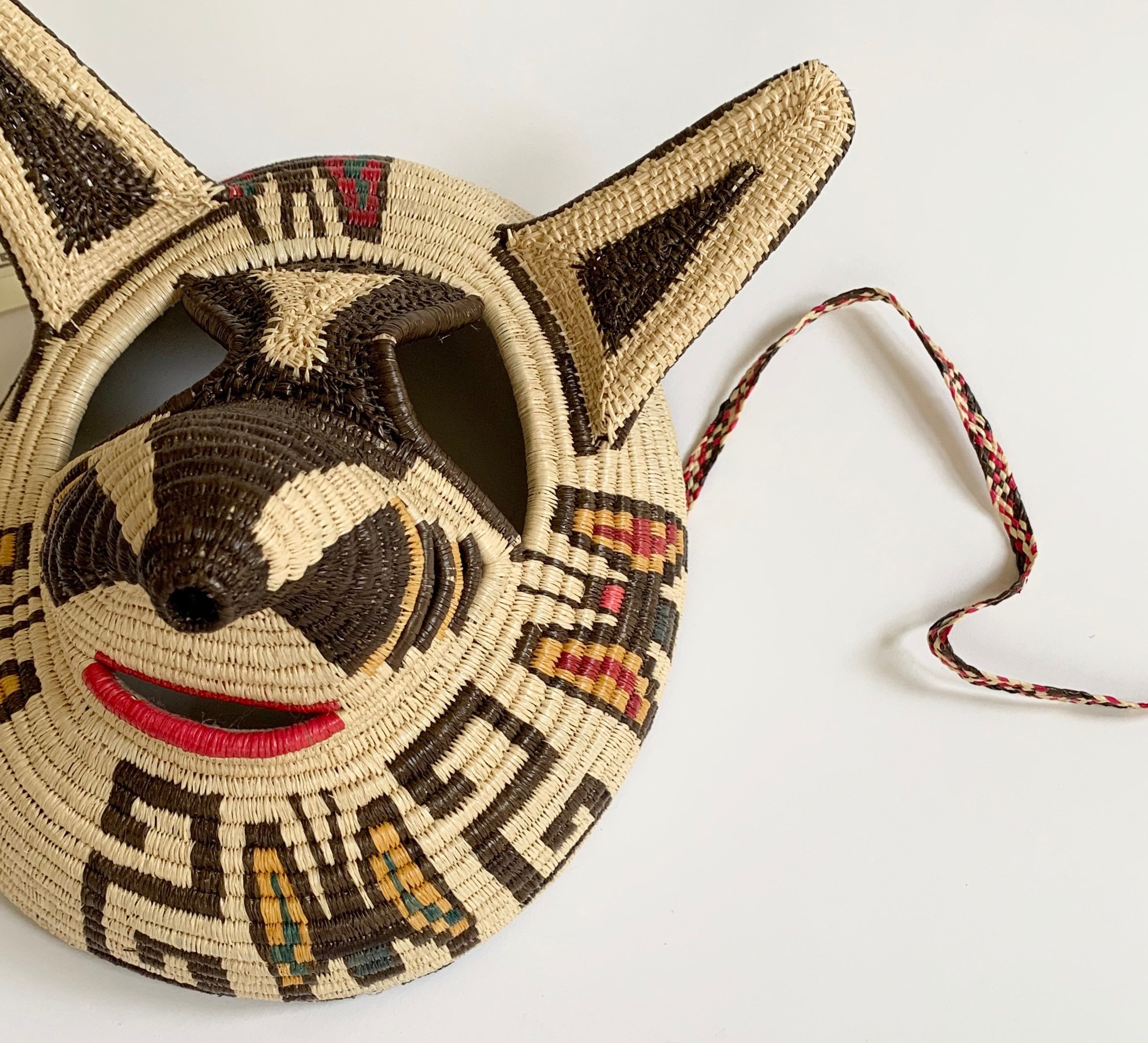 Rare Embera Wounaan Mask Woven Palm Animal Head Vintage Panama Folk Art ...
