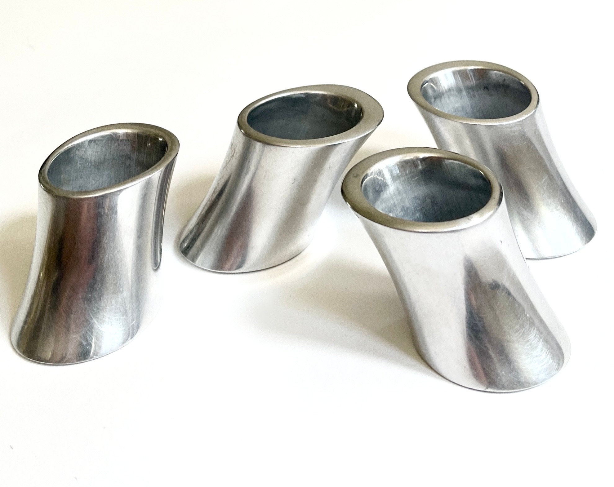 Sculptural Nambe Napking Rings 1995 Vintage New Mexico Native American ...