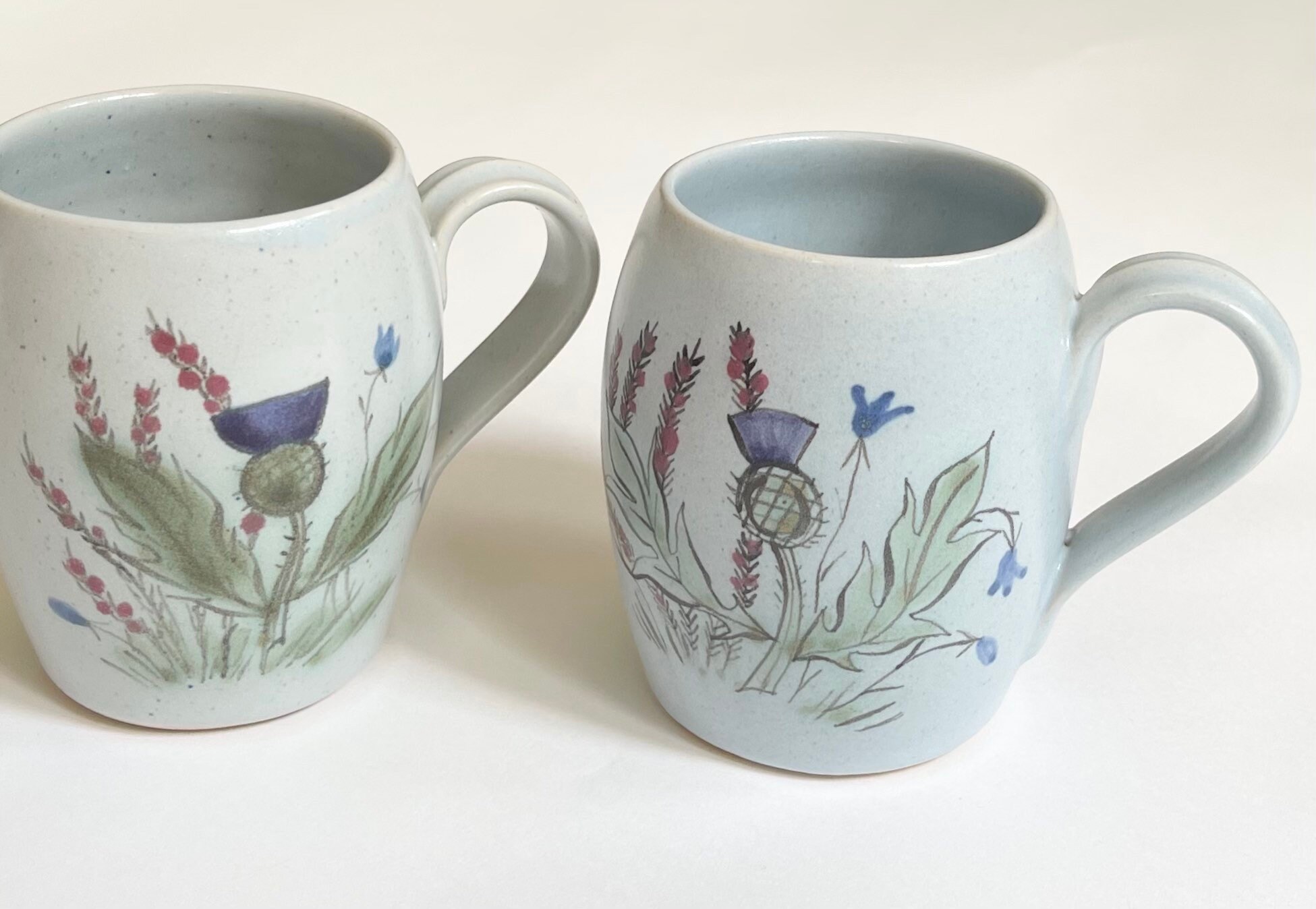 Buchan Thistleware Stoneware Mug Set of Two Mugs Made in Portobello ...