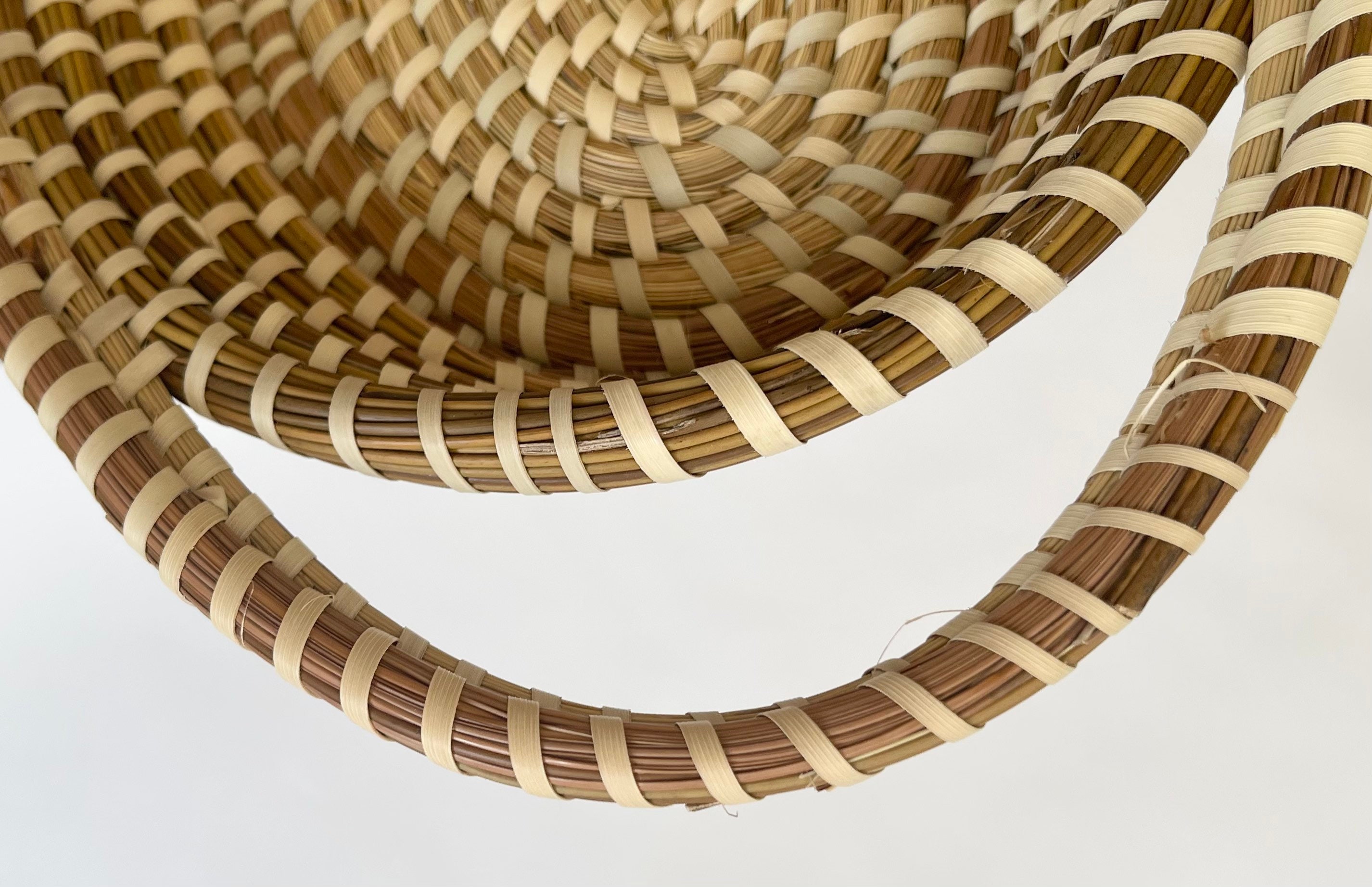 Oval Charleston Sweetgrass Basket Handmade Vintage Handwoven American ...