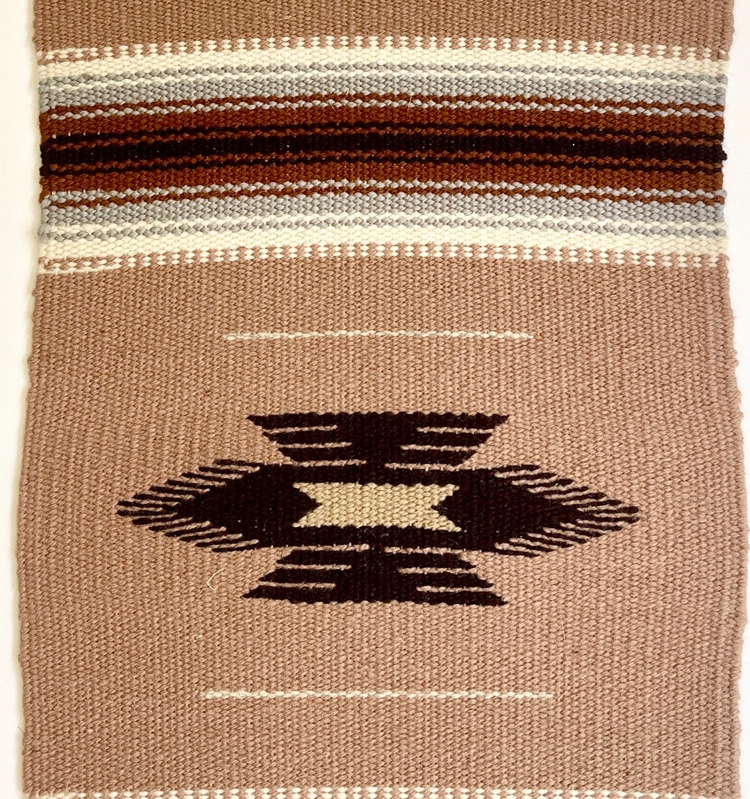 Old Chimayo Thunderbird Weaving Old Stock Runner Tabletop Mat Textile ...
