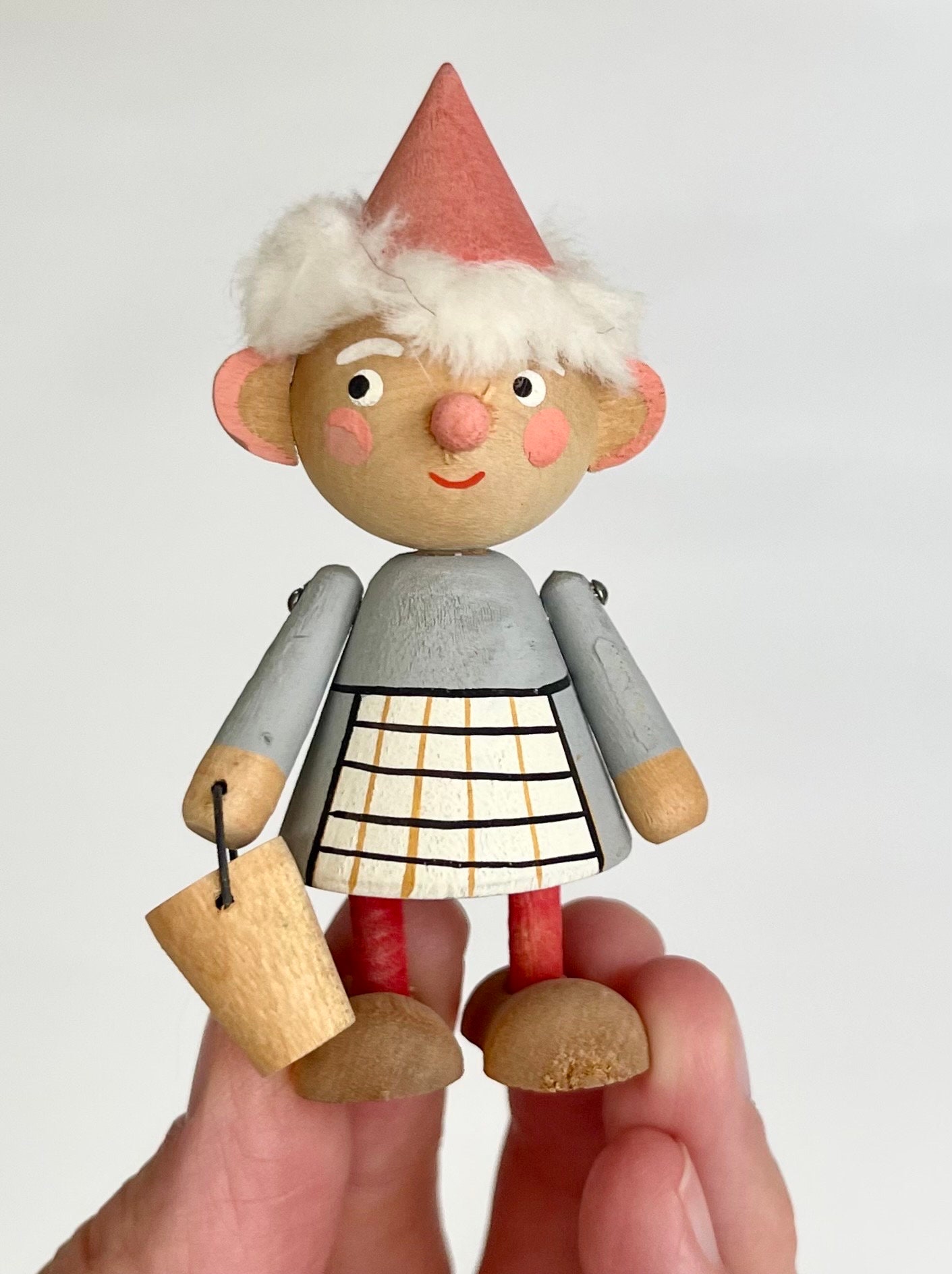 Swedish Wooden Elf Gnome Figurine Lot of 6 Vintage Scandinavian Sweden ...