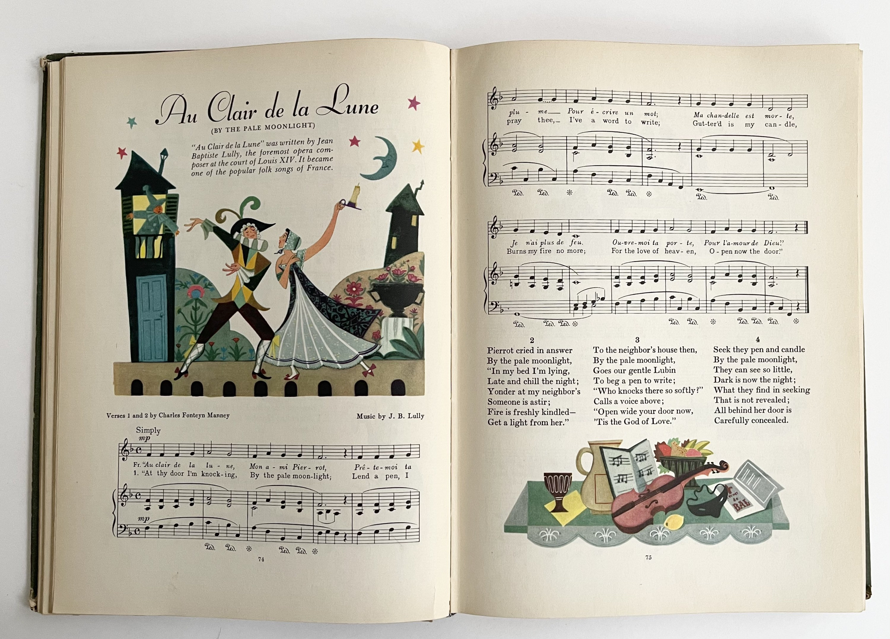 Fireside Book Folk Songs 1947 Antique Vintage 40s Decorative Music ...