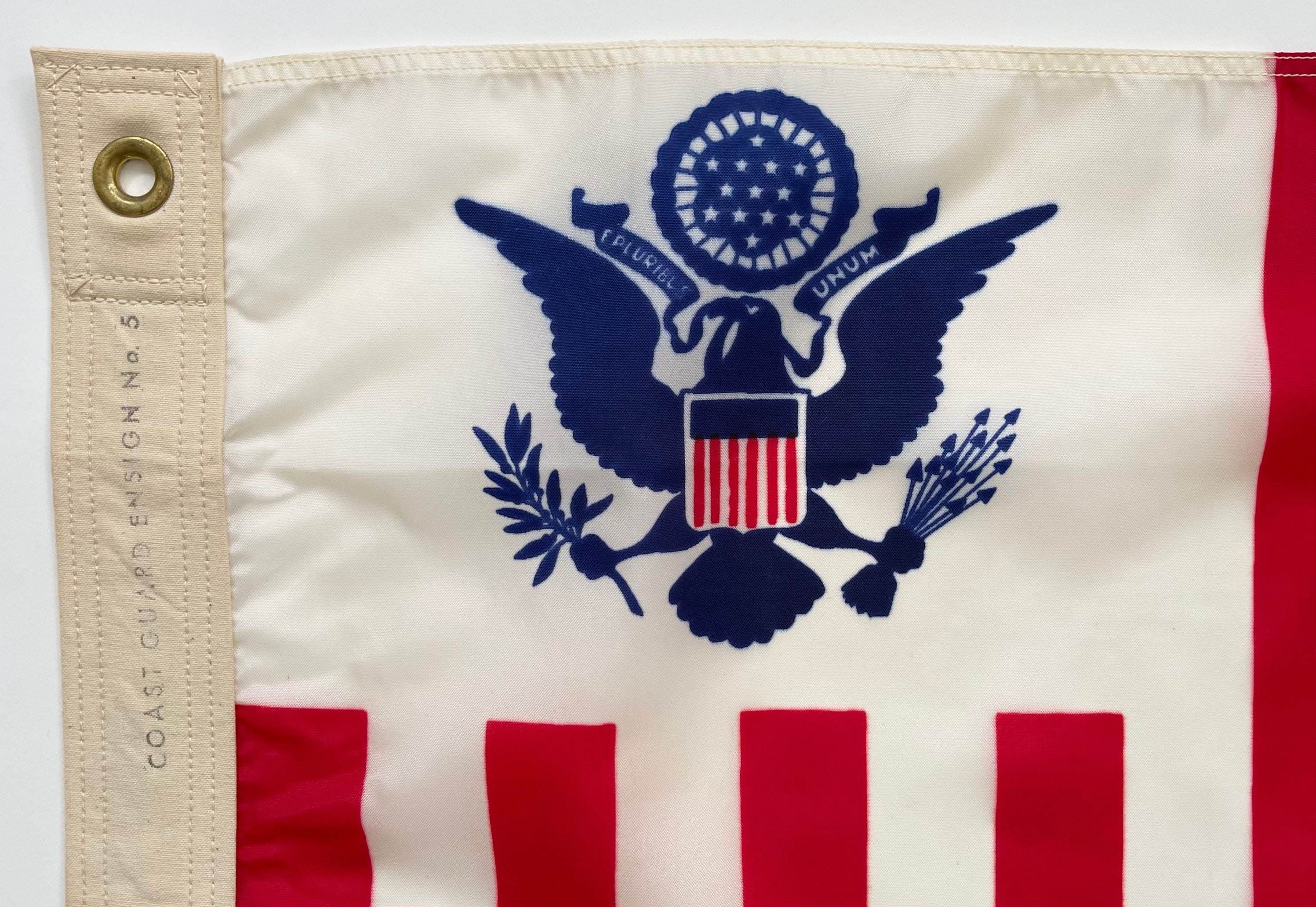Small Coast Guard Flag Ensign No 5 Boat Flag Burgee Vintage Red White ...