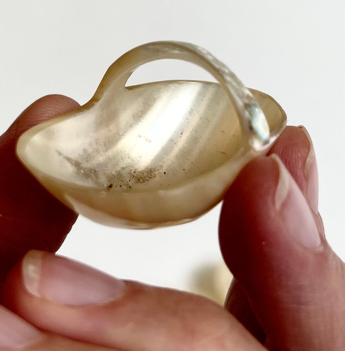 Mother of Pearl Caviar Cups Salt Cellar Dishe Small Basket Shaped Set ...