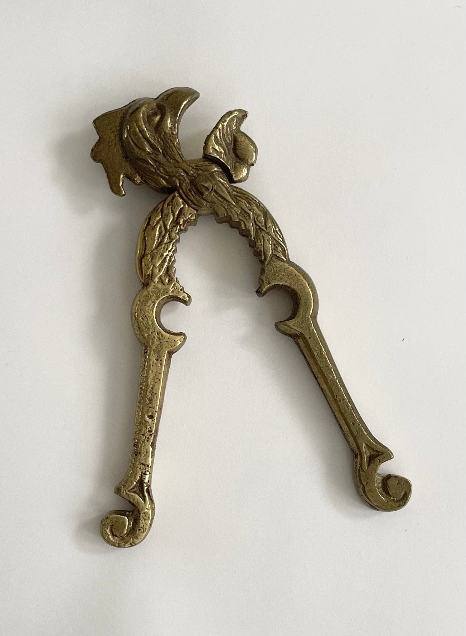 Solid Brass Chicken Nutcracker Vintage Hen Rooster Bird Nut Cracker ...