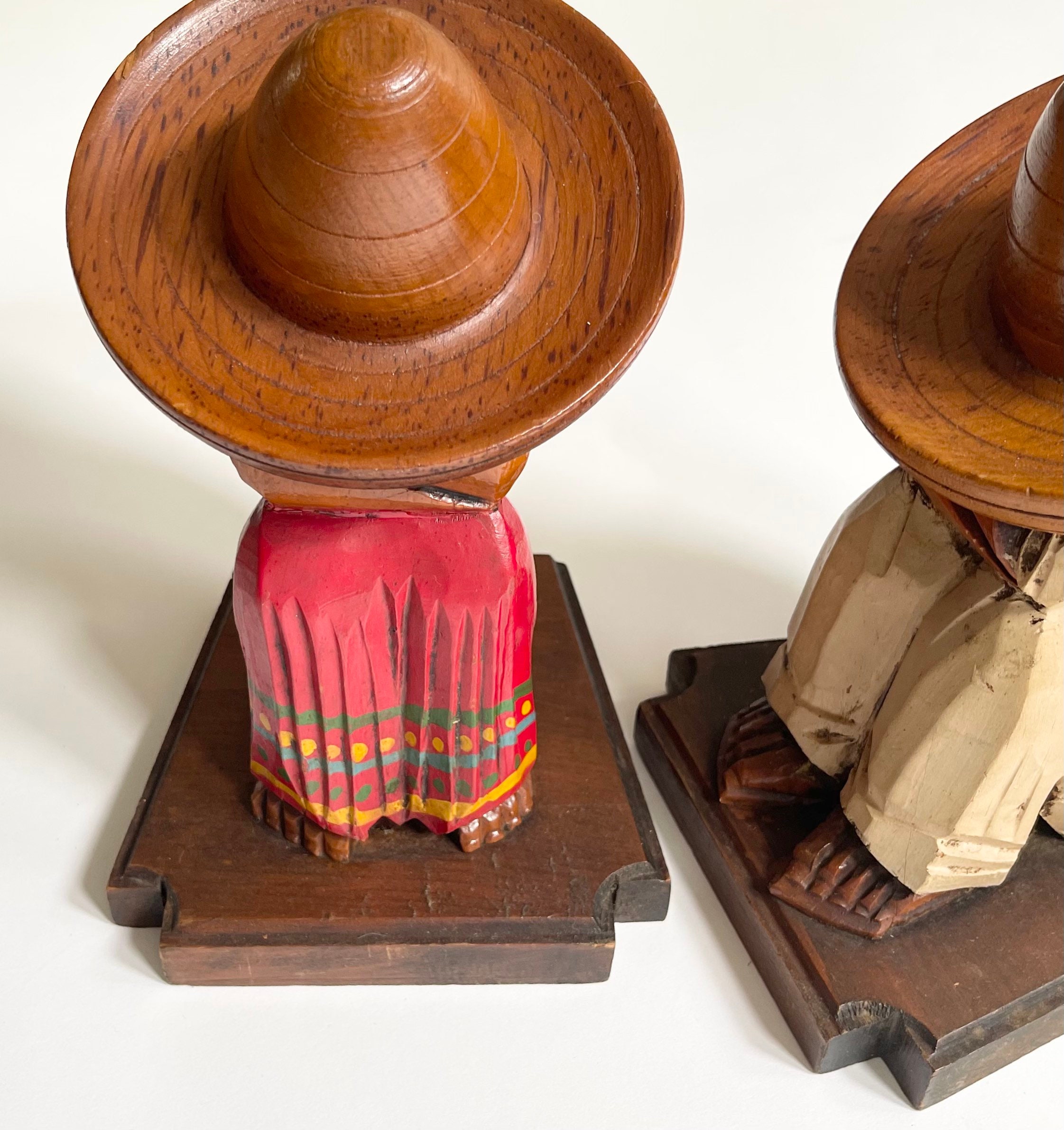 Mexican Wooden Bookends Pair Mexico Wood Book Ends Mid Century Souvenir ...