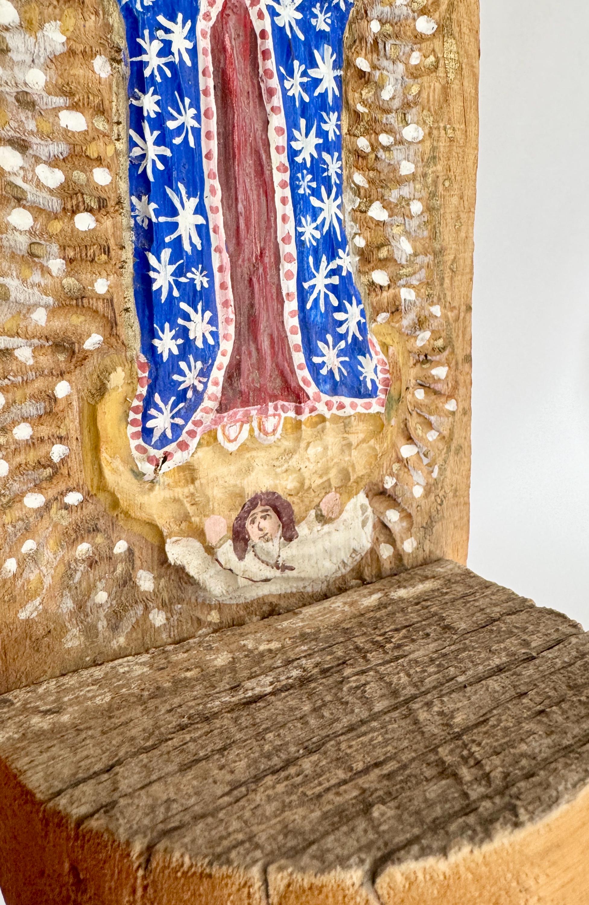 Guadalupe Folk Art Carving Retablo Wall Hanging Religious Santo Hand ...