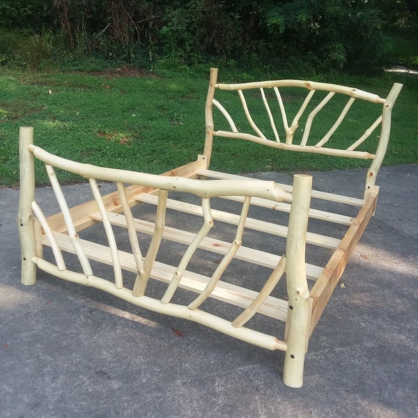 Rustic Log Bed - Etsy