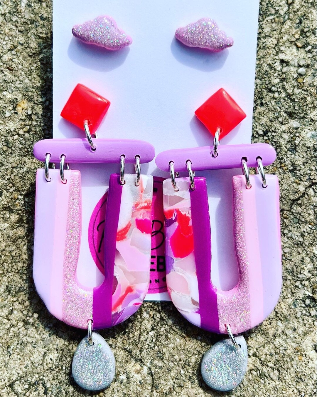 Barbie Collection Purple Pink and Neon Marble Colorblock Sparkle ...