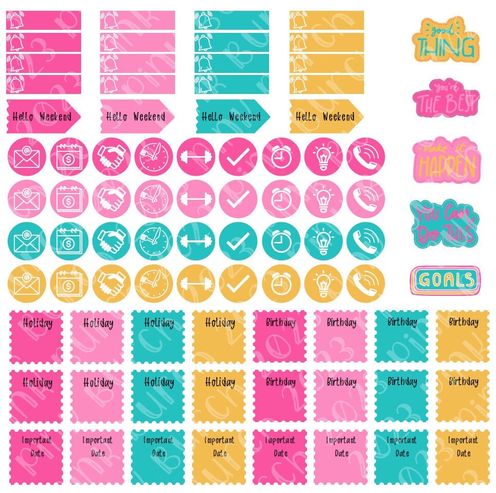 Printable Planner Sticker Bundle for Printing and Cutting With Cricut ...