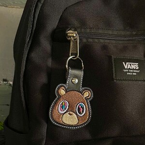 Kanye West - the Dropout Bear Embroidered Key Tag - Etsy