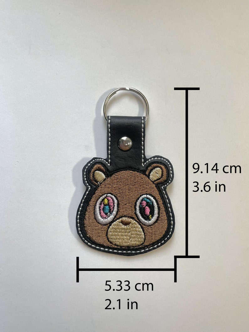 Kanye West - the Dropout Bear Embroidered Key Tag - Etsy