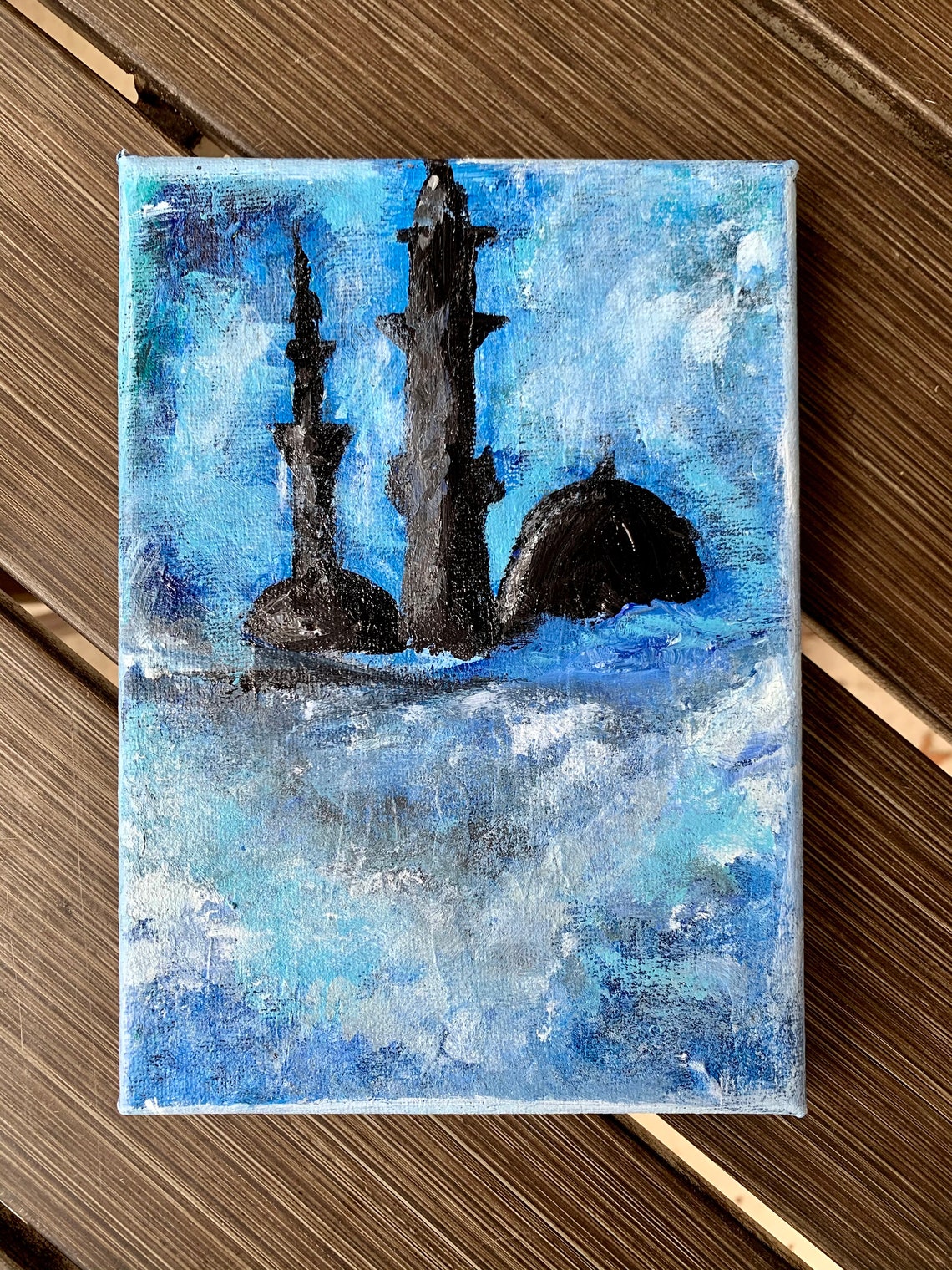 Acrylic Mosque Canvas Painting - Etsy