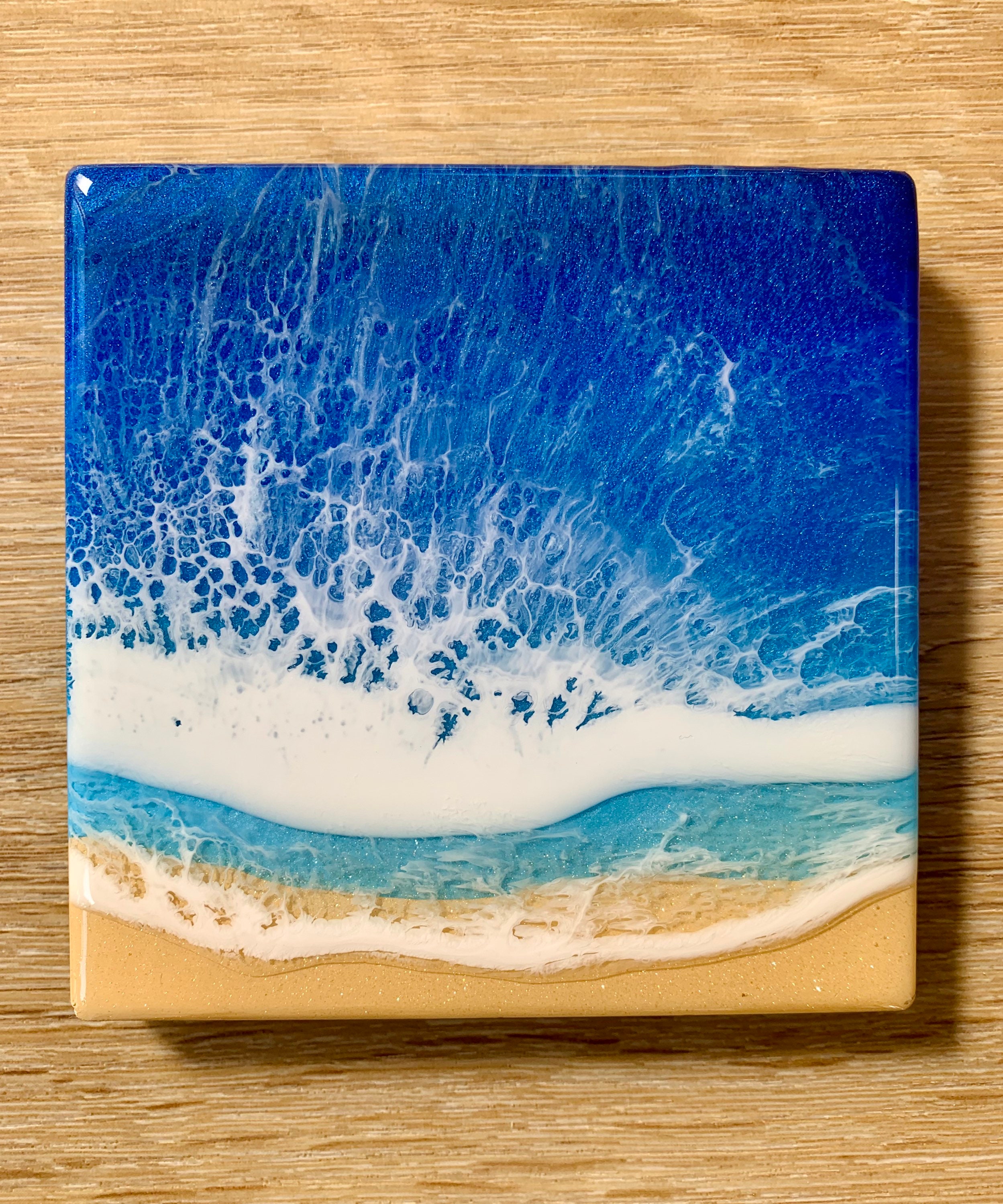 Resin Ocean Coasters Gift Idea Epoxy Coasters Holiday - Etsy.de