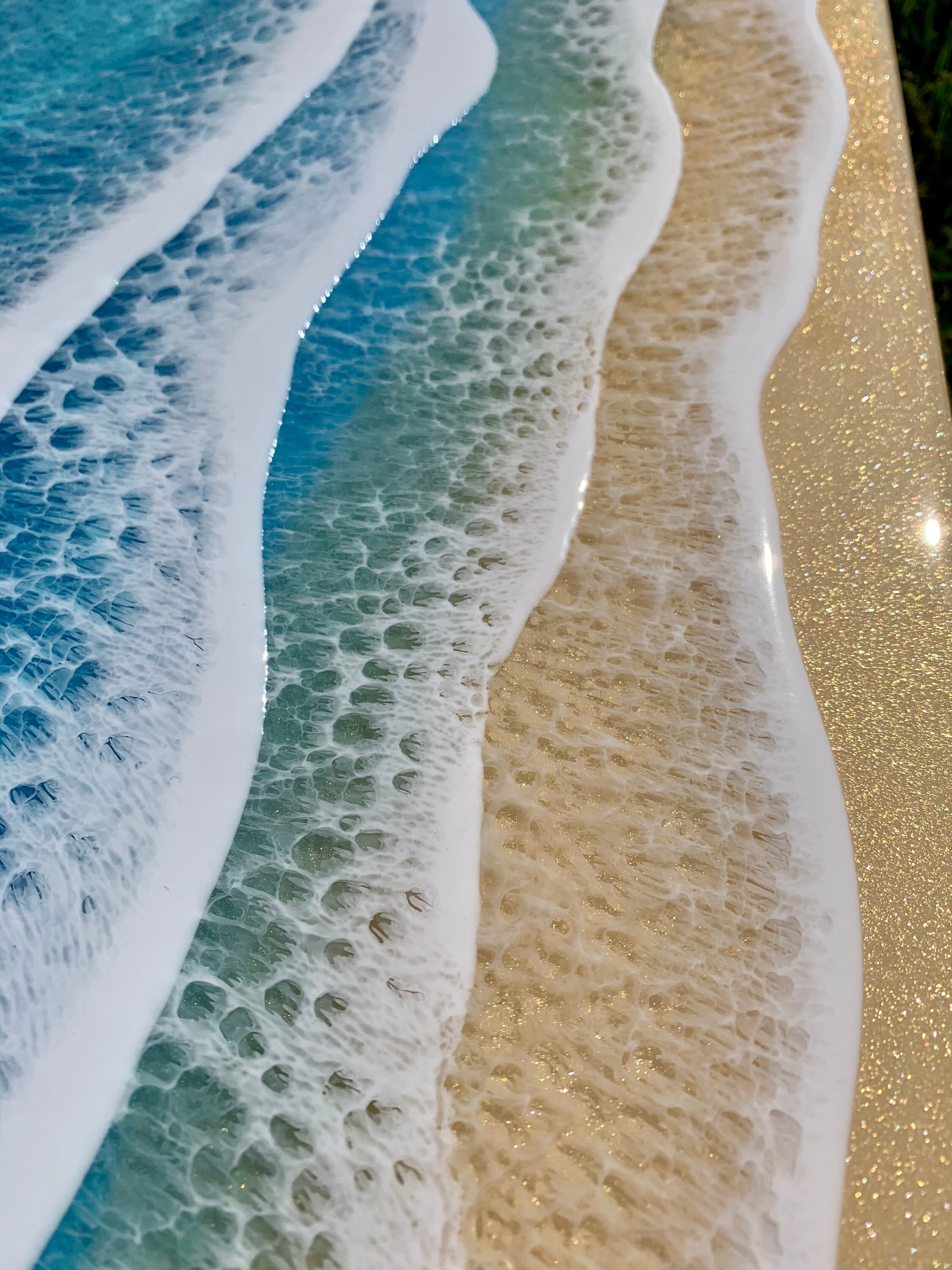 Ocean Resin Painting, Resin Seascape, Epoxy Resin Ocean, Ocean Scene ...