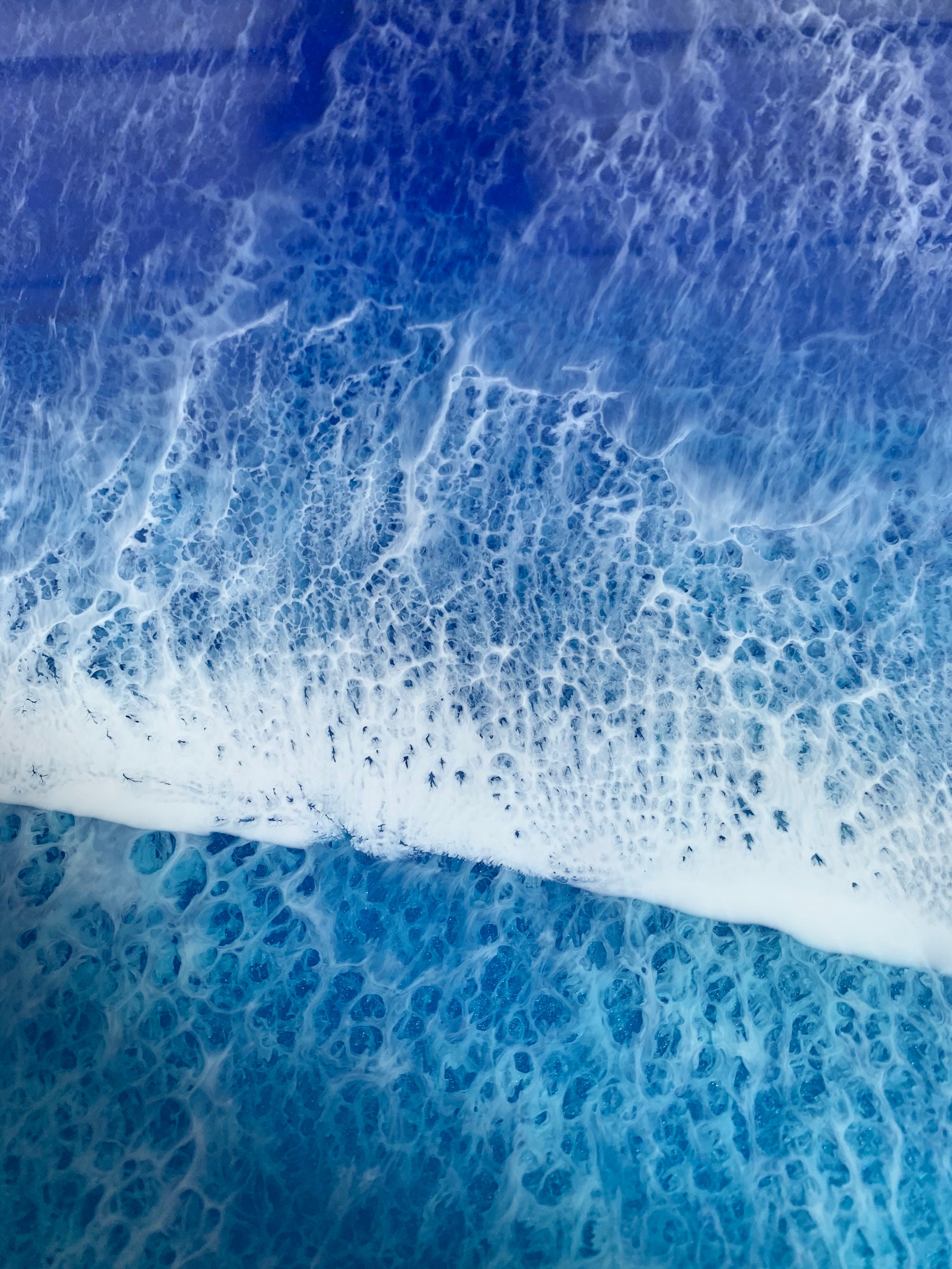 Ocean Resin Painting, Resin Seascape, Epoxy Resin Ocean, Ocean Scene ...