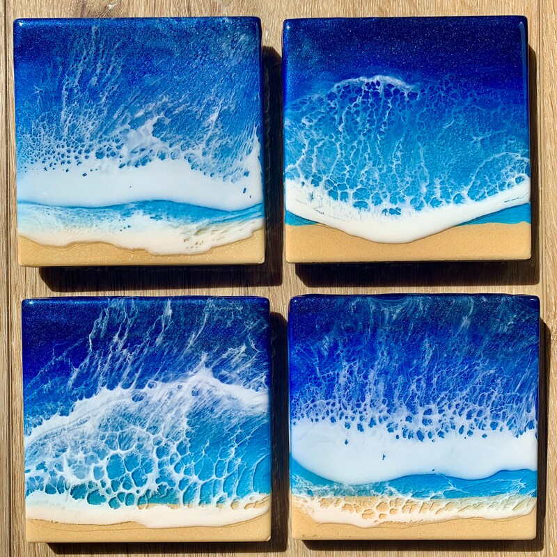 Epoxy Coasters - Etsy