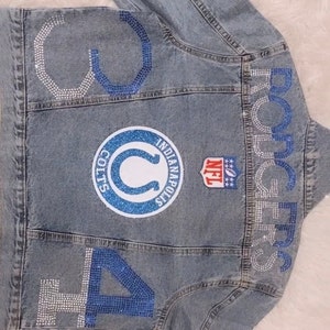 Custom Made Jean Jacket NFL Jean Jacket Sports Attire Game Day Apparel ...