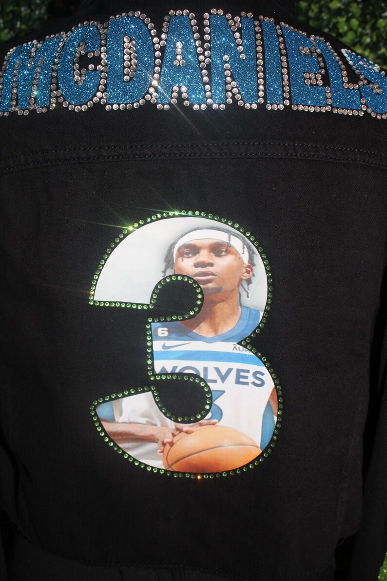 Custom Made Jean Jacket NBA Sports Attire Game Day Apparel Personalized ...