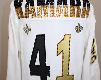 Custom Made Jean Jacket NFL Jean Jacket Sports Attire Game Day Apparel ...