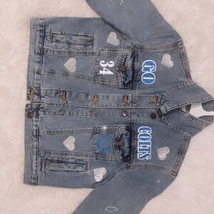 Custom Made Jean Jacket NFL Jean Jacket Sports Attire Game Day Apparel ...