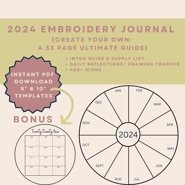 Embroidery Journal Icons - Etsy
